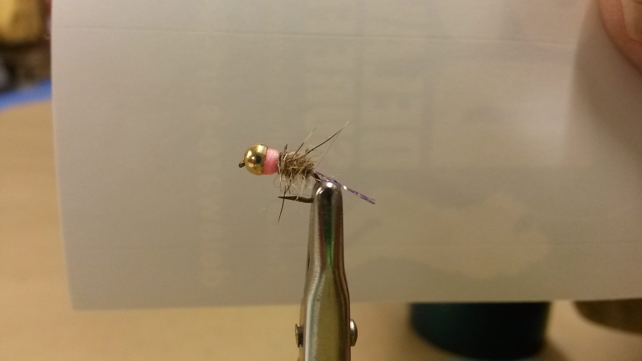 Jon's pink squirrel fly - delaware-surf-fishing.com