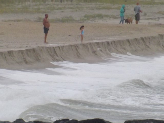 North beach at the Indian River Inlet is carved steep - delaware-surf ...