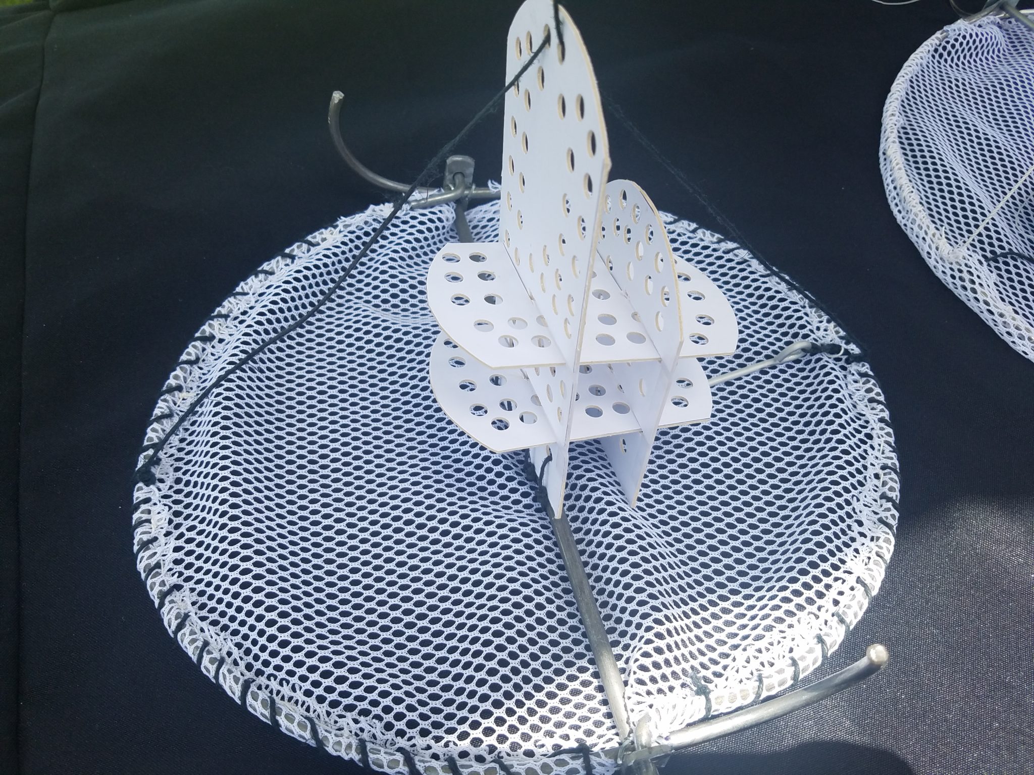 model of a lionfish trap with a deployed FAD - delaware-surf-fishing.com