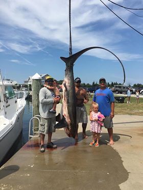 354 pound Thresher caught at A Buoy out of Indian river inlet July 3rd ...