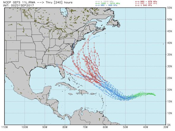 Hurricane Irma possible tracks for the east coast - delaware-surf ...