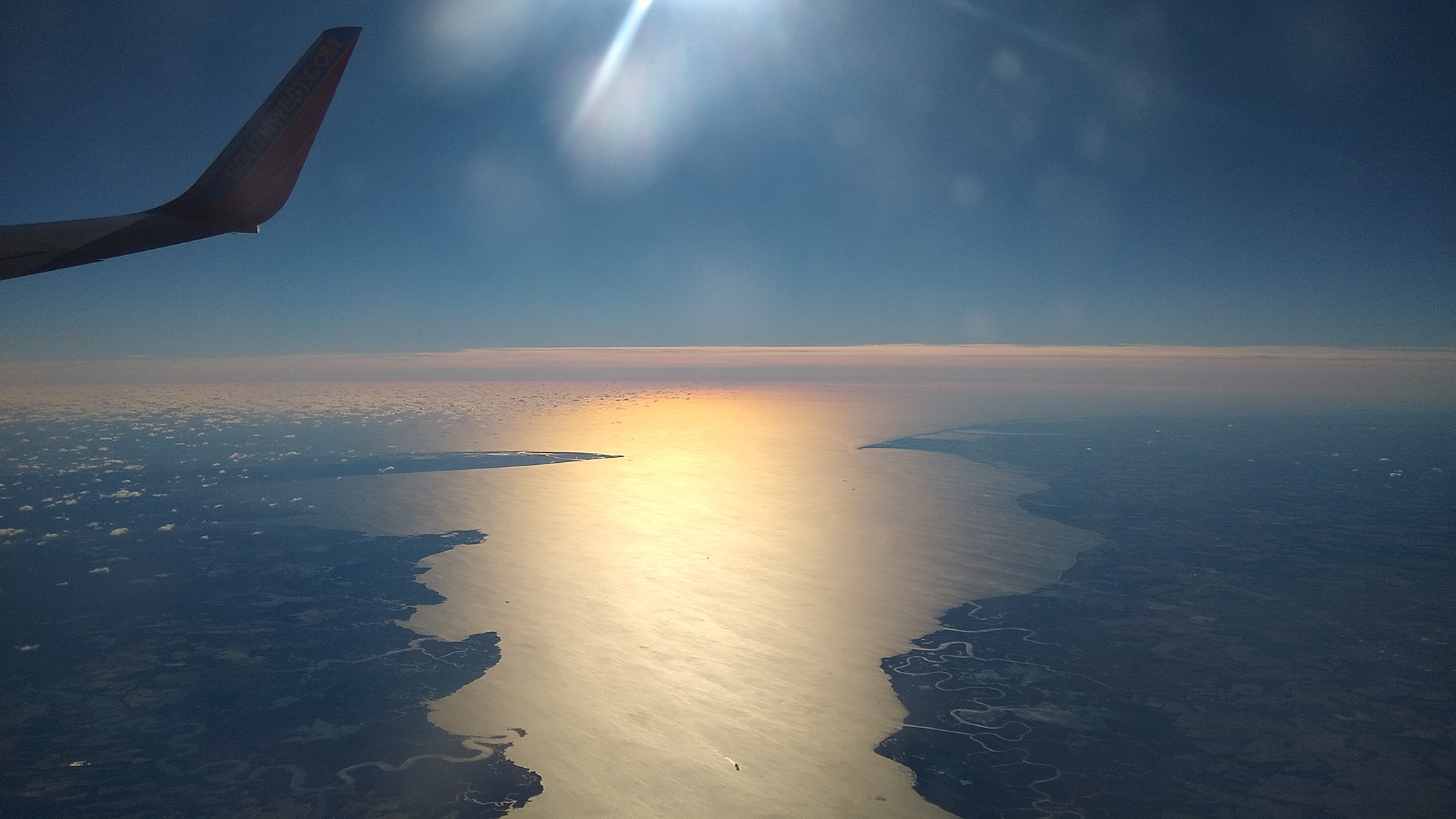 Delaware Bay shot from above by Robin Tyler - delaware-surf-fishing.com