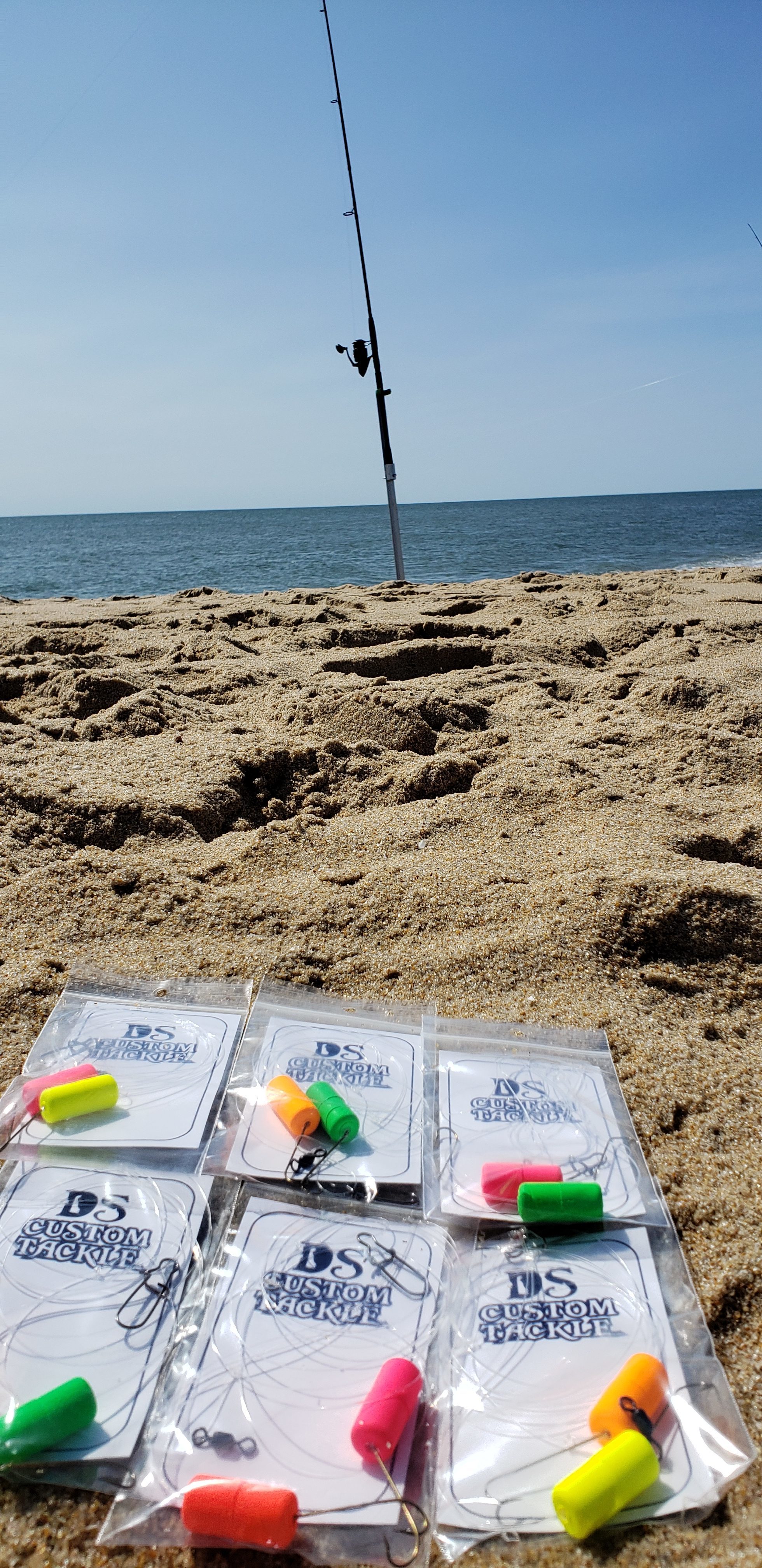DS custom Tackle getting it done in the surf - delaware-surf-fishing.com