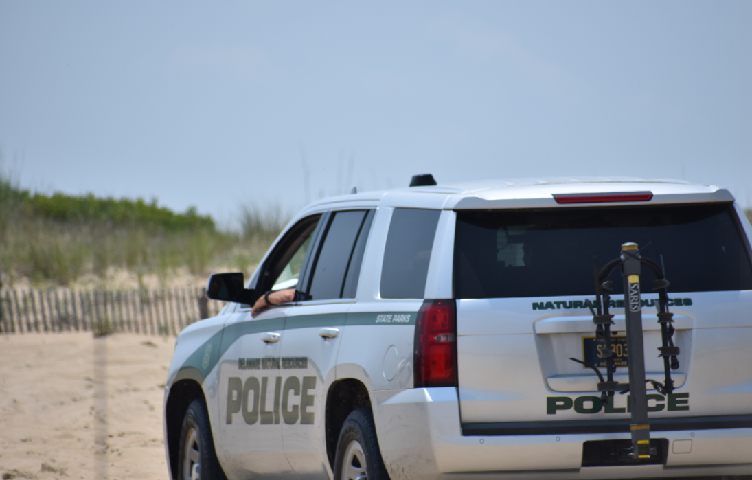 Delaware State Park Ranger on patrol in Cape Henlopen State Park at ...