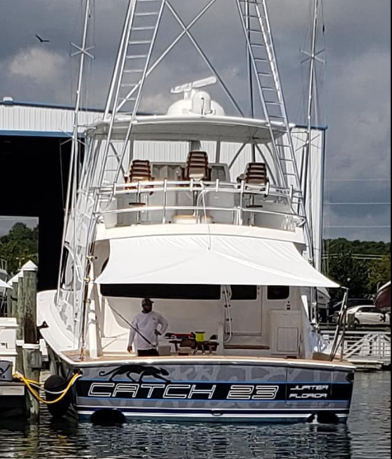 The Catch 23 Michael Jordan's boat - delaware-surf-fishing.com