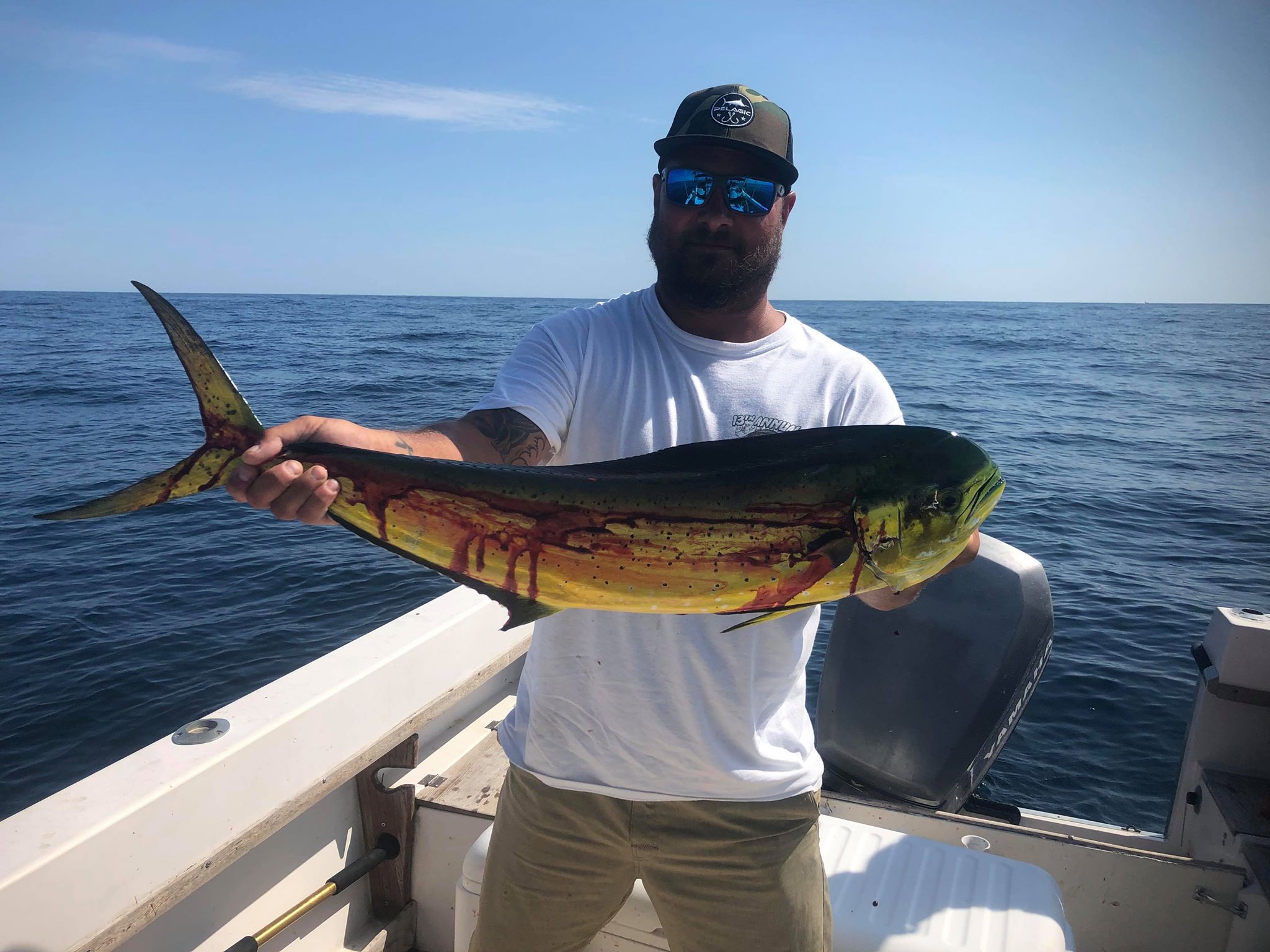 Stephen Paris with the mahi he caught during the White Marlin Open ...