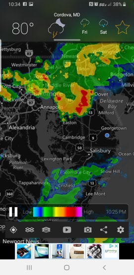 Current radar for northern Delaware - delaware-surf-fishing.com