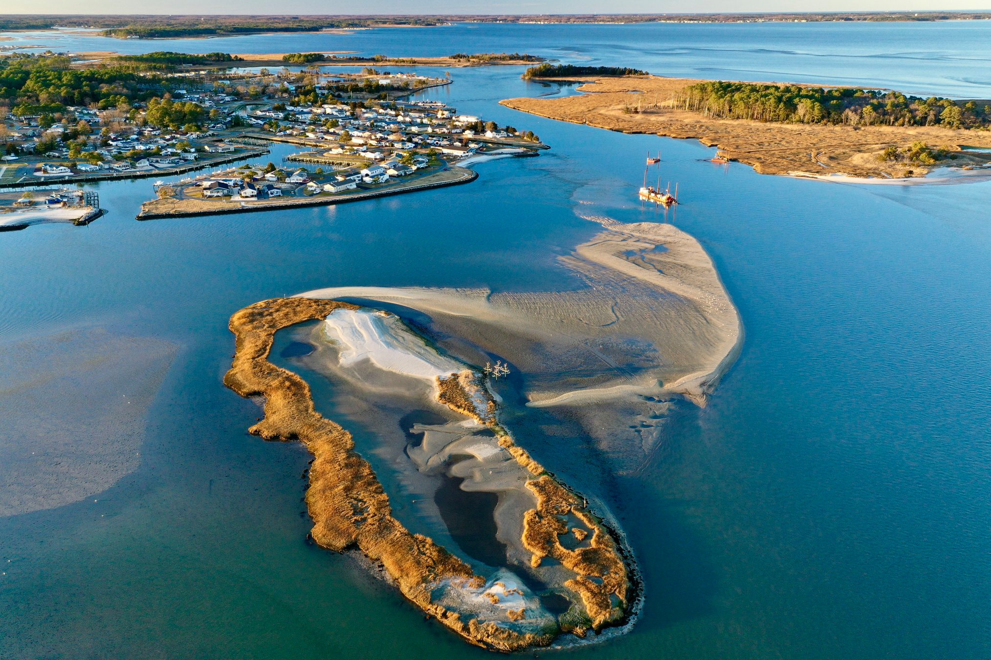 The Middle island area in Indian River Bay .. Driscoll Drones ...