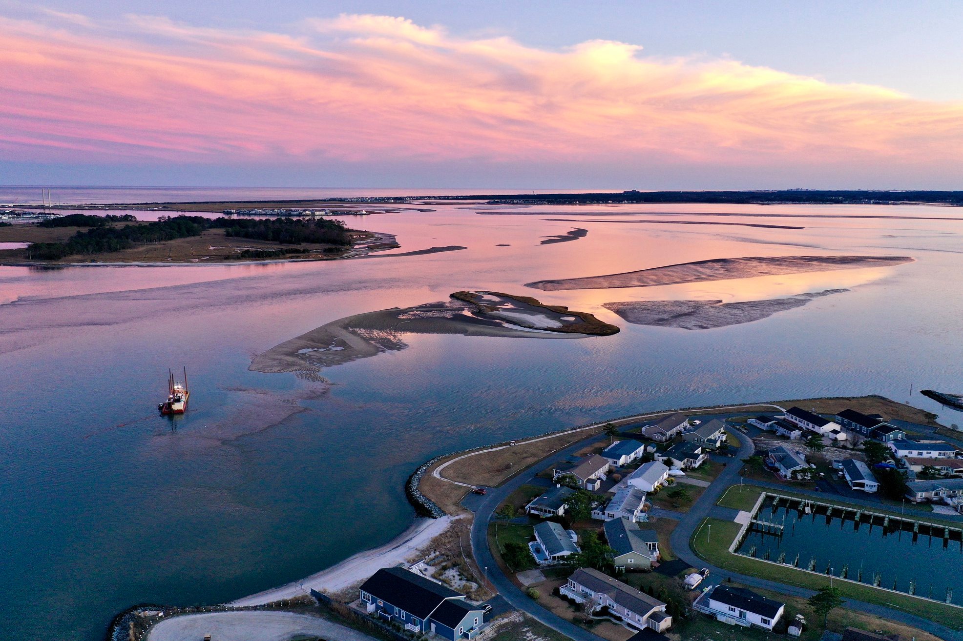The Middle island area in Indian River Bay .. Driscoll Drones ...