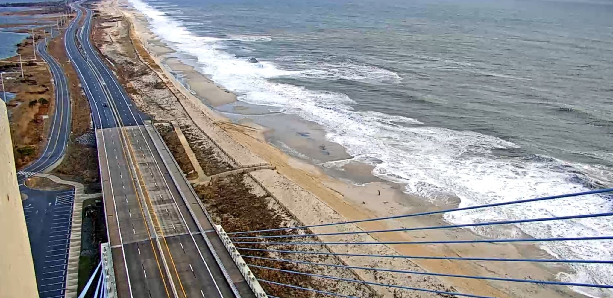 Newly replenished beach at northside in Delaware Seashore State park ...
